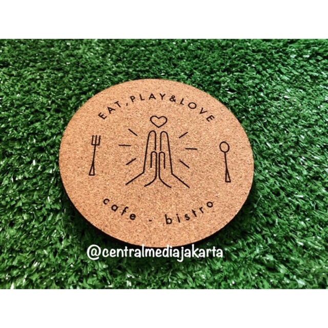 Jual Coaster Gelas Grafir Custom Cork 5 MM Logo Tatakan Gelas Cafe ...