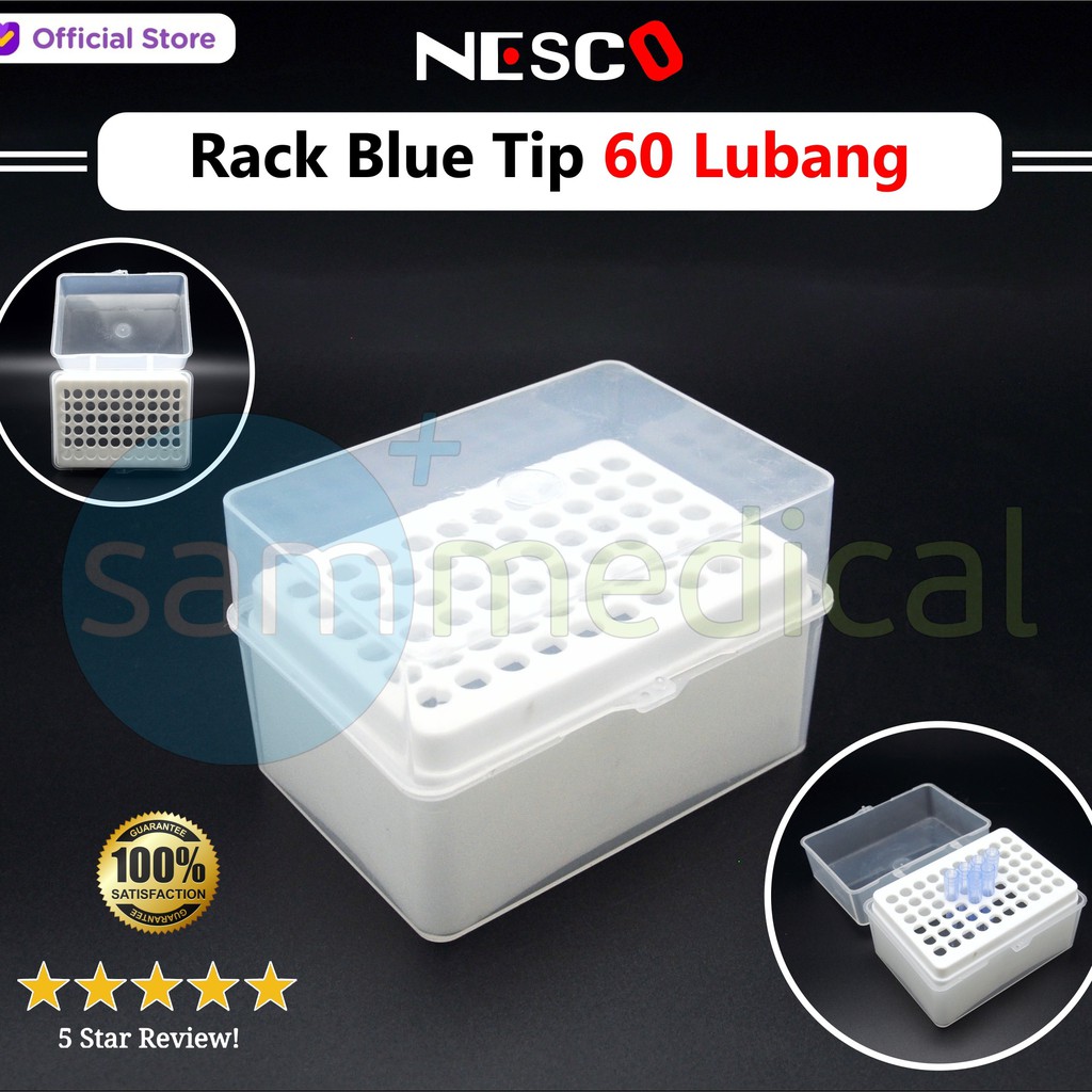 Jual Nesco Rack Blue Tip - 60 Lubang / Rak Blue Tip / Box Tip Biru | Shopee Indonesia