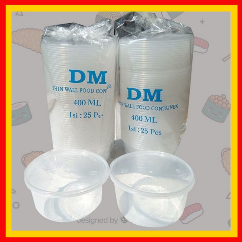 Jual Thinwall Bulat 400ml / Thinwall Mangkok / Kotak Makanan Plastik ...