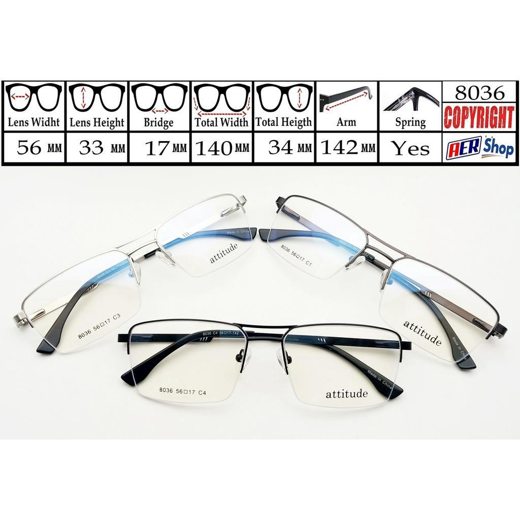 Jual frame kacamata original ATTITUDE half & full frame kacamata stylis ...
