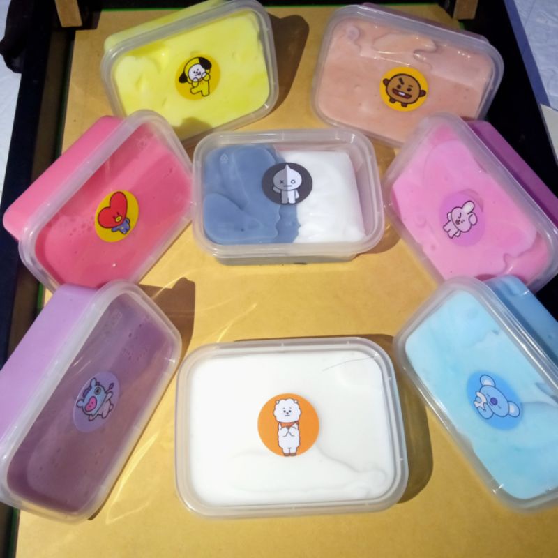 Jual BT21 Tofu Slime beragam jenis karakter bt21 | Shopee Indonesia