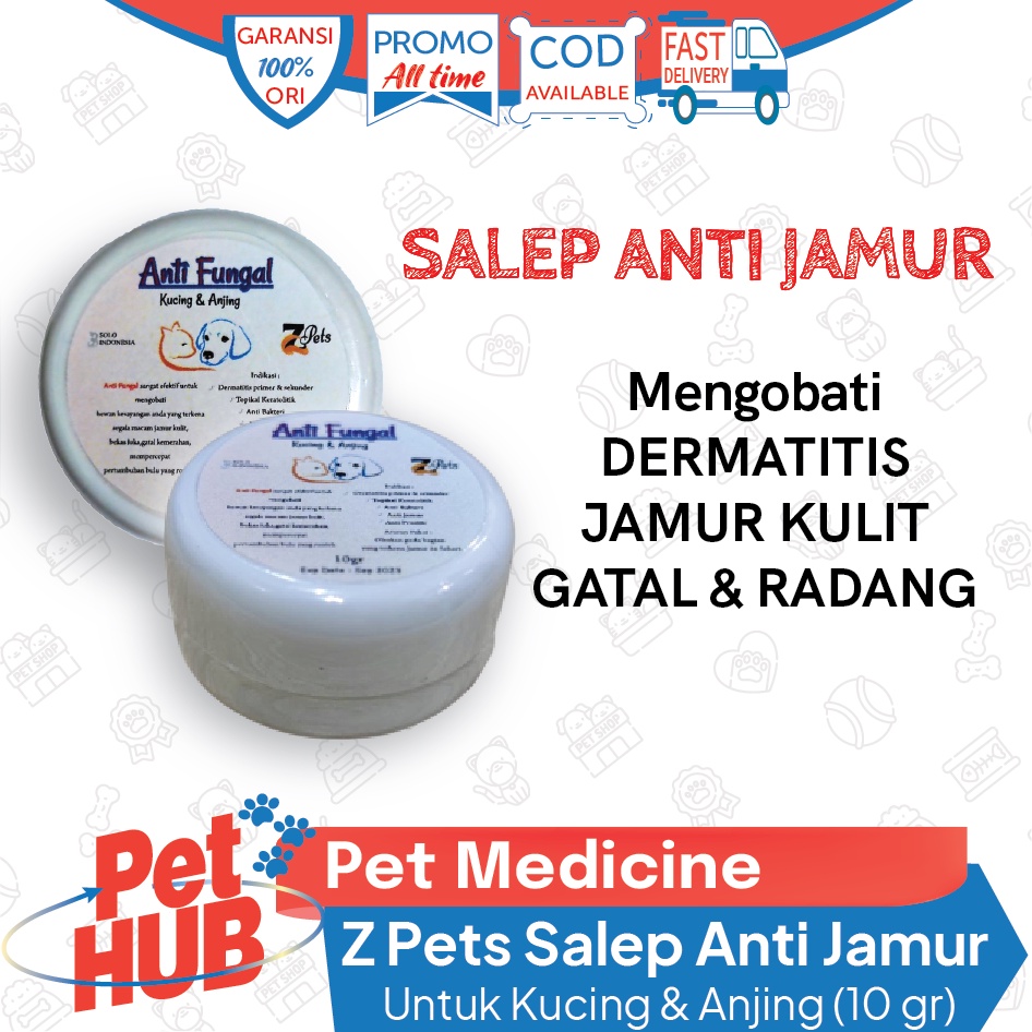 Jual Salep Anti Jamur Kucing Anjing / Z Pets ANTI FUNGAL 10 Gram ...