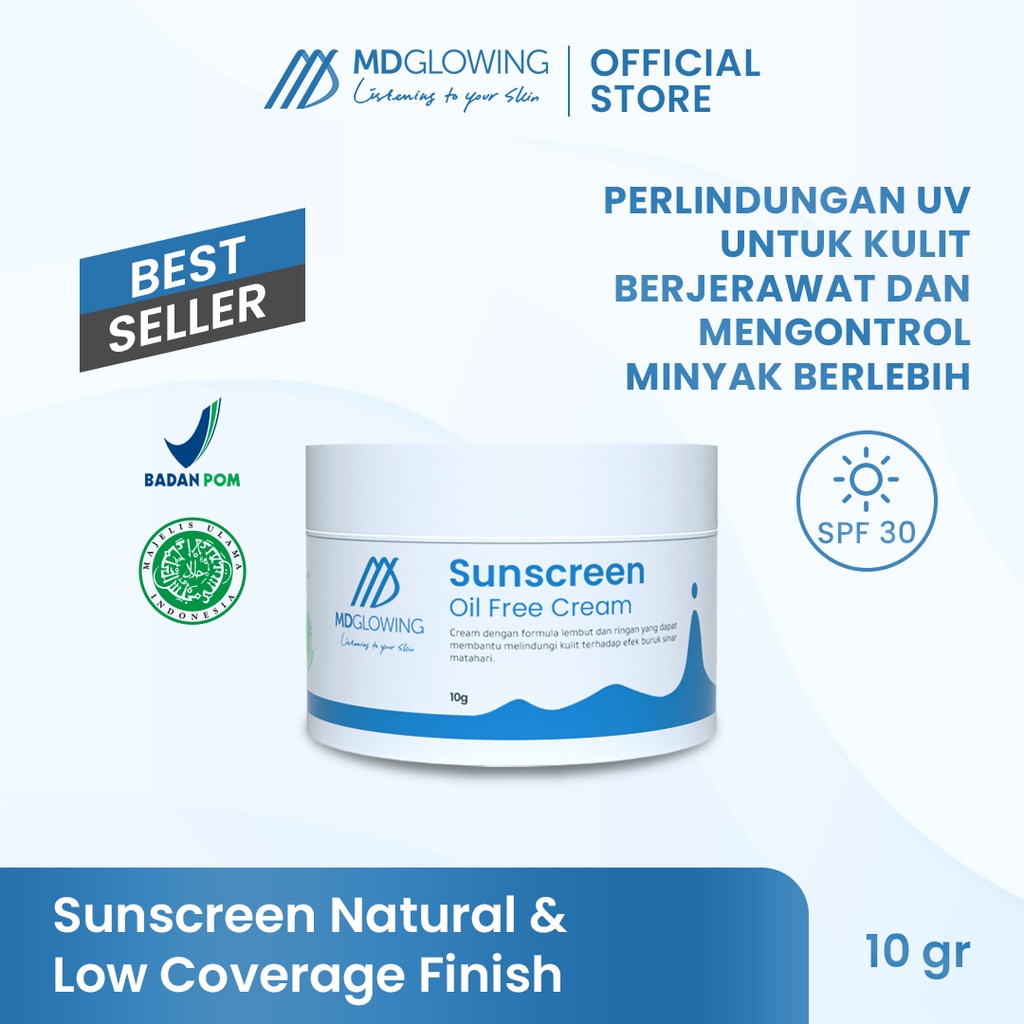 Jual MD Glowing Sunscreen Oil Free (Sun Protection // Sun Block ...