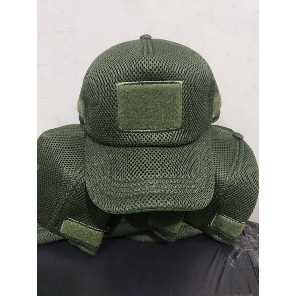 Jual Topi jaring Tactical hijau Army polos | Shopee Indonesia