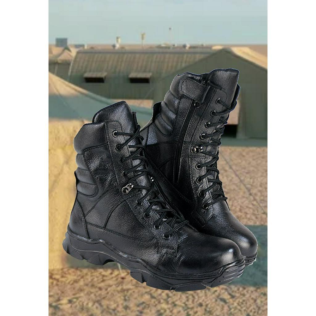 Jual CBR SIX Sepatu PDL Boot Safety Kulit Sapi TNI Polisi pelindung ...