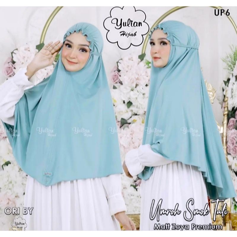 Jual Hijab instan kerut tali jersey - jilbab renda tali viral - bergo maryam kerut termurah ...