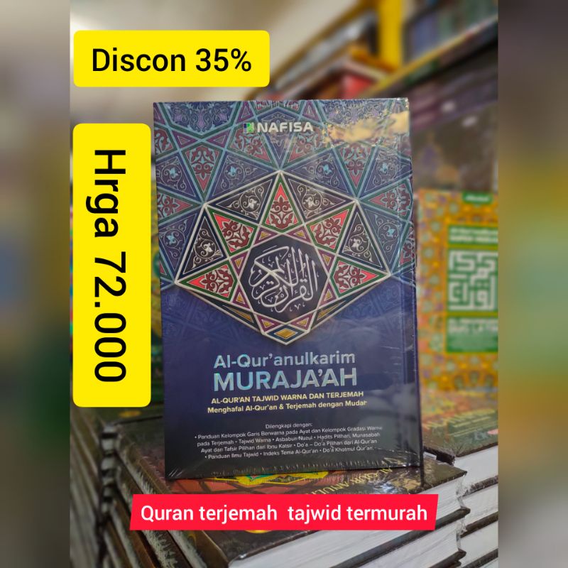 Jual al quran murajaah a5, alquran tajwid warna terjemah a5 termurah ...