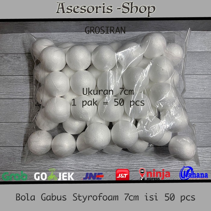 Jual Bola Gabus Styrofoam ukuran 7cm isi 50pcs | Shopee Indonesia