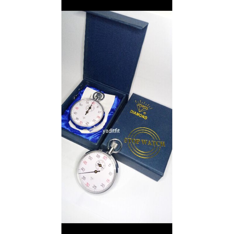 Jual stop watch original diamond model 505 / mechanic analog ...