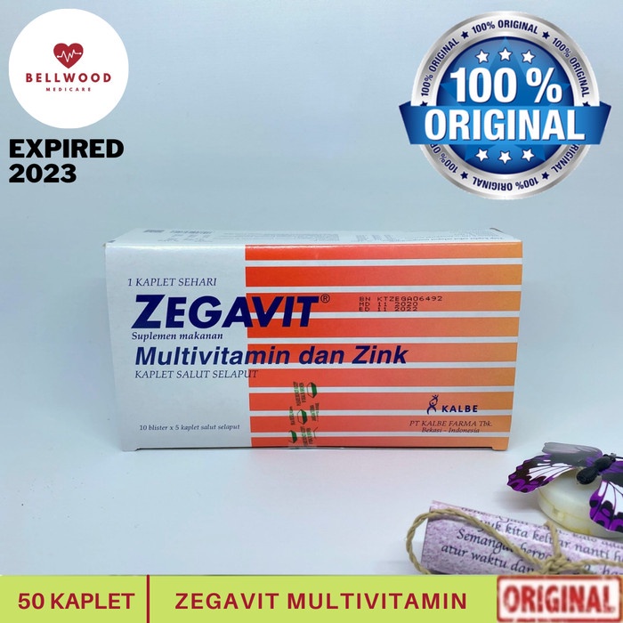 Jual Vitamin C Zegavit Multivitamin dan Zinc Box Isi 50 | Shopee Indonesia