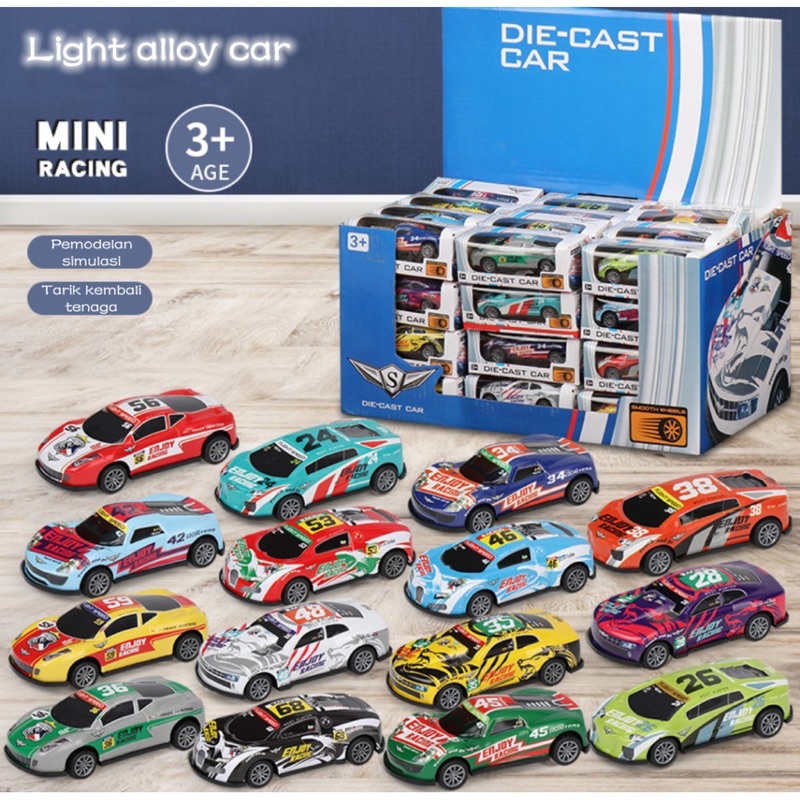 Jual MOBIL MAINAN SPORT BALAP MINI BESI ALOY RINGAN DIE-CAST CAR ...