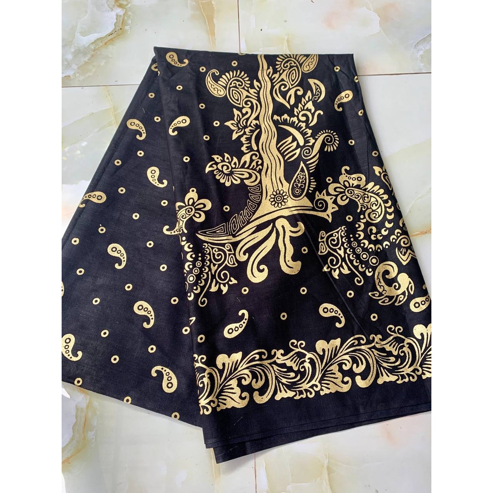 Jual Kain batik printing prada gold motif lengkap kain batik meteran ...