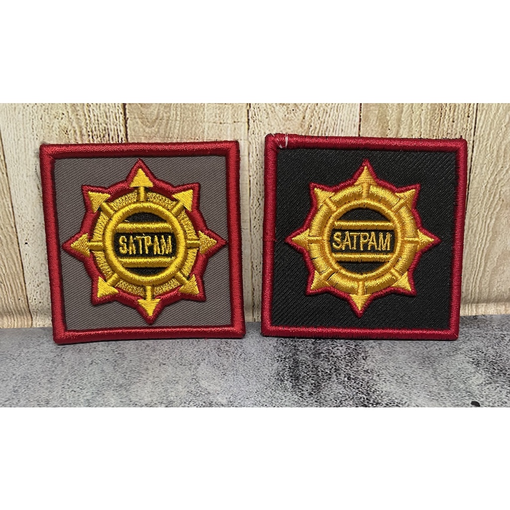 Jual Bordir Roda Gila Satpam|Badge Roda Kompas Satpam|Bordir Timbul ...