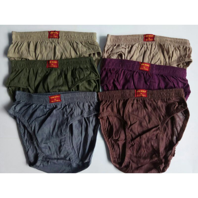 Jual 6 Pcs ( 1/2 Ls ) CELANA DALAM SEMPAK PRIA MERK SUNGOLD MURAH | Shopee Indonesia