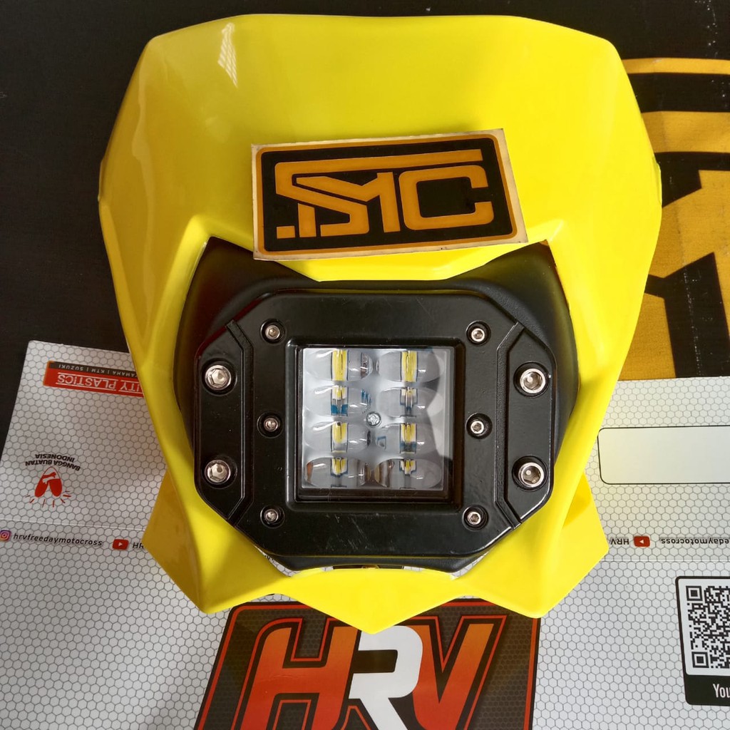 Jual Reflektor Lampu Depan / Headlamp Kawasaki KLX BF LED 8 Mata Jelly ...