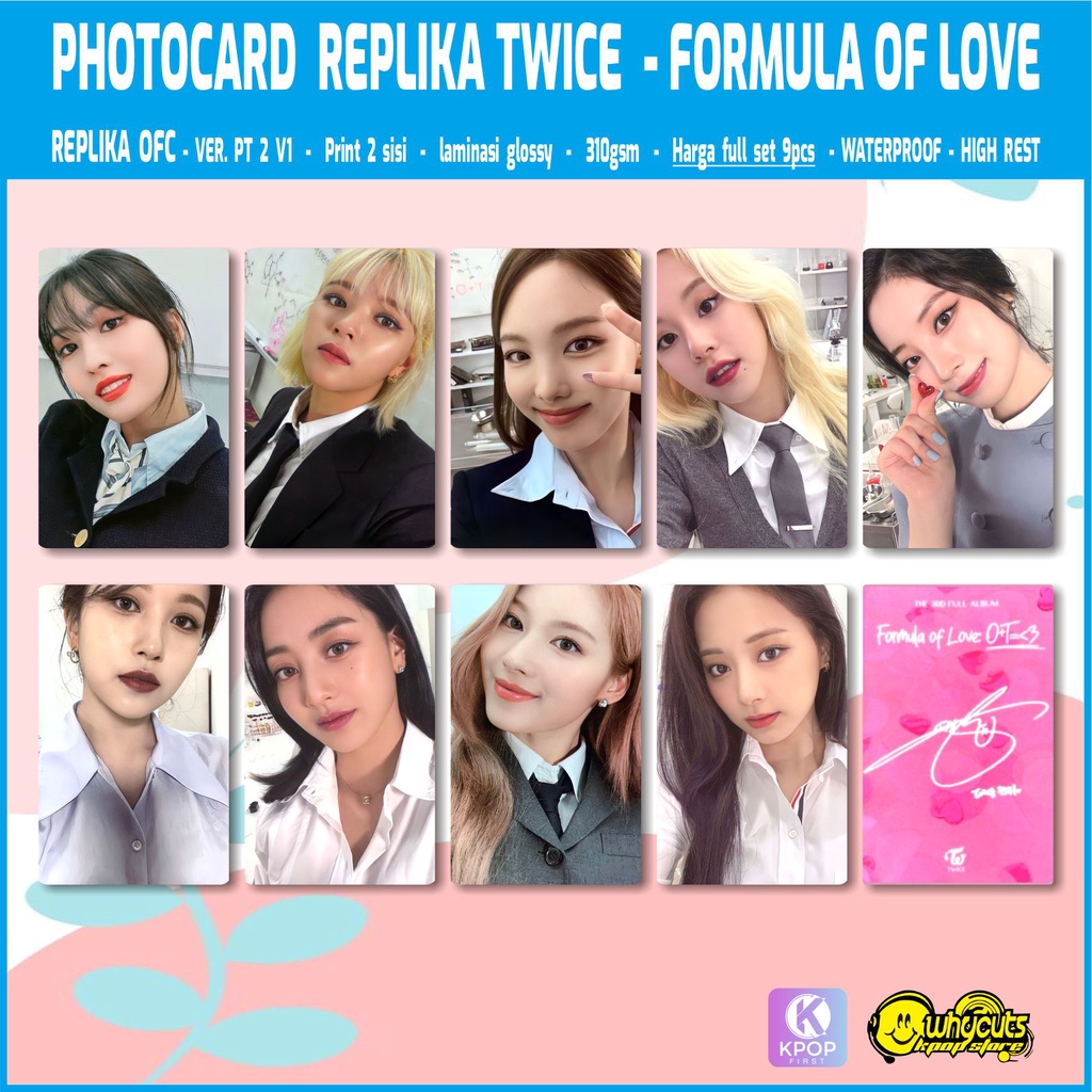 Jual PHOTOCARD REPLIKA FULL SET PREMIUM TWICE FORMULA OF LOVE / PRINT 2 SISI GLOSSY / ANTI AIR ...