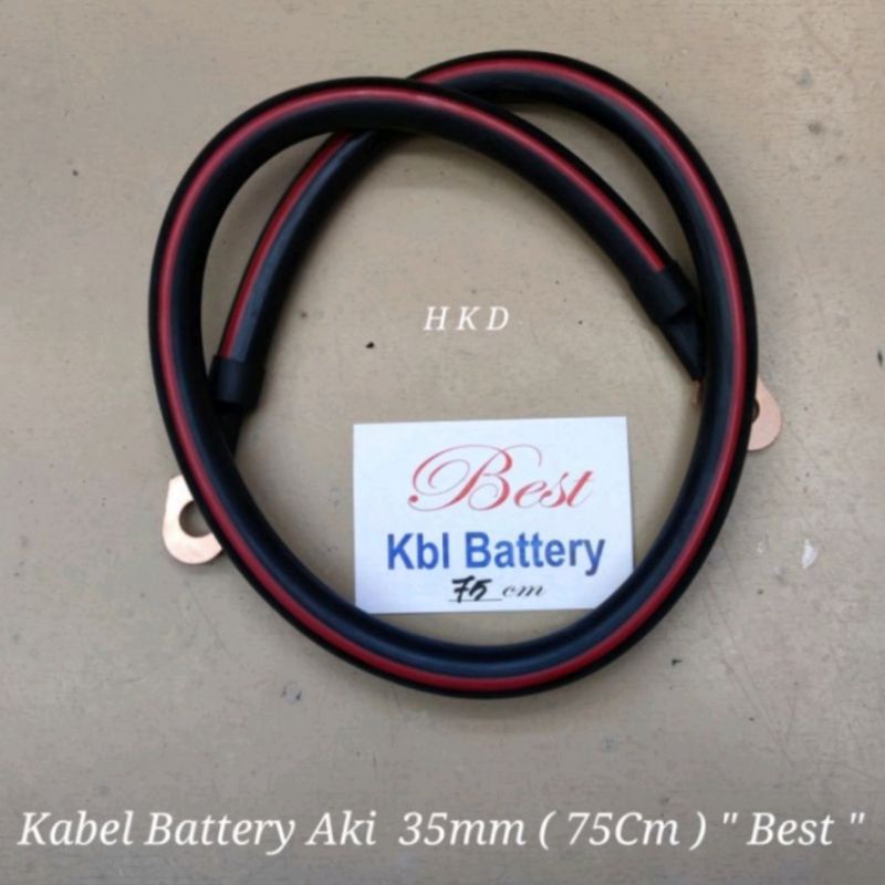Jual KABEL BATERAI MOBIL 35MM(75CM)/KABEL BATTERY ACCU MOBIL 35MM(75CM ...