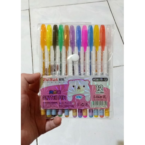 Jual Glitter Pen - Pen Warna Warni (1 Set) | Shopee Indonesia