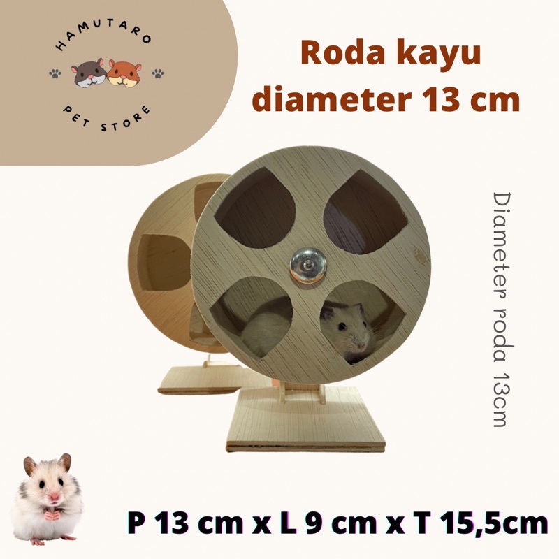 Jual kincir hamster / joging wheel hamster model kayu | Shopee Indonesia