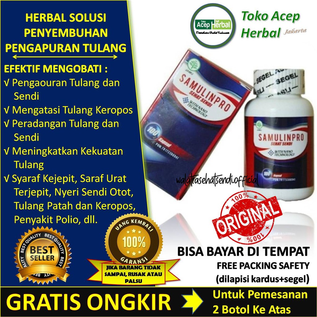 Jual Obat Pengapuran Tulang, Tulang Keropos, Polio, Encok, Gout ...