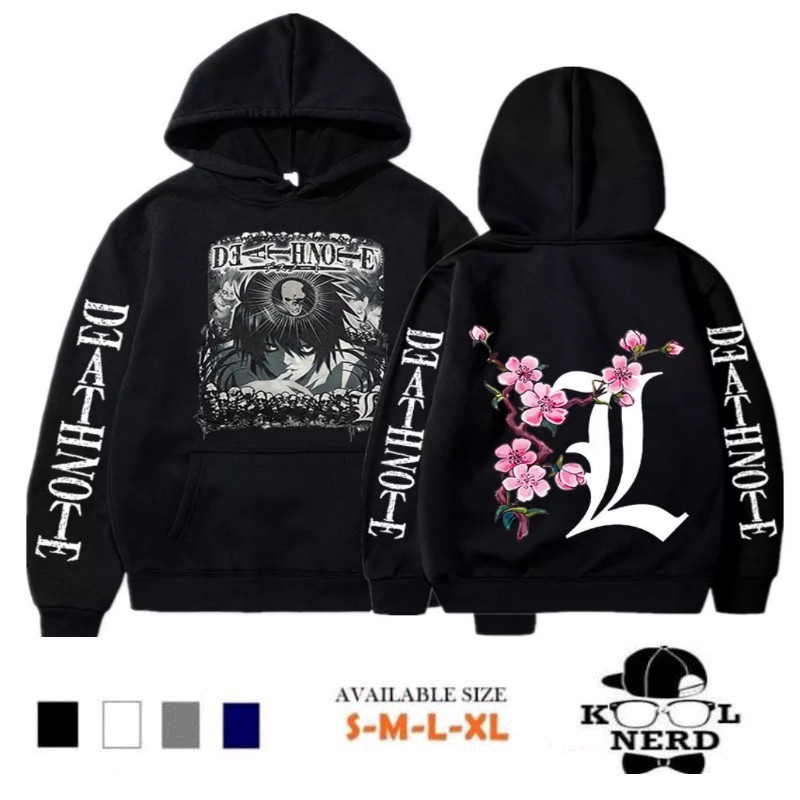 Jual HOODIE ANIME JEPANG KIRA LAWLIET L TOKOH ANIME PRIA DEATH NOTE ...