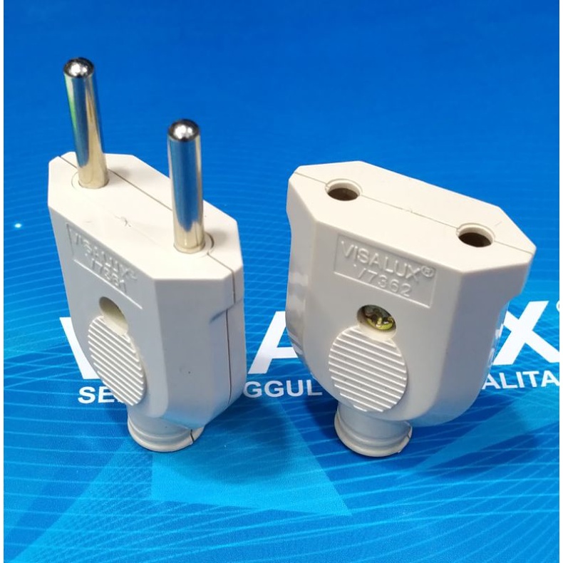 Jual Steker Gepeng Visalux V7361-V7362 (1Pasang) Male and Female 6A ...