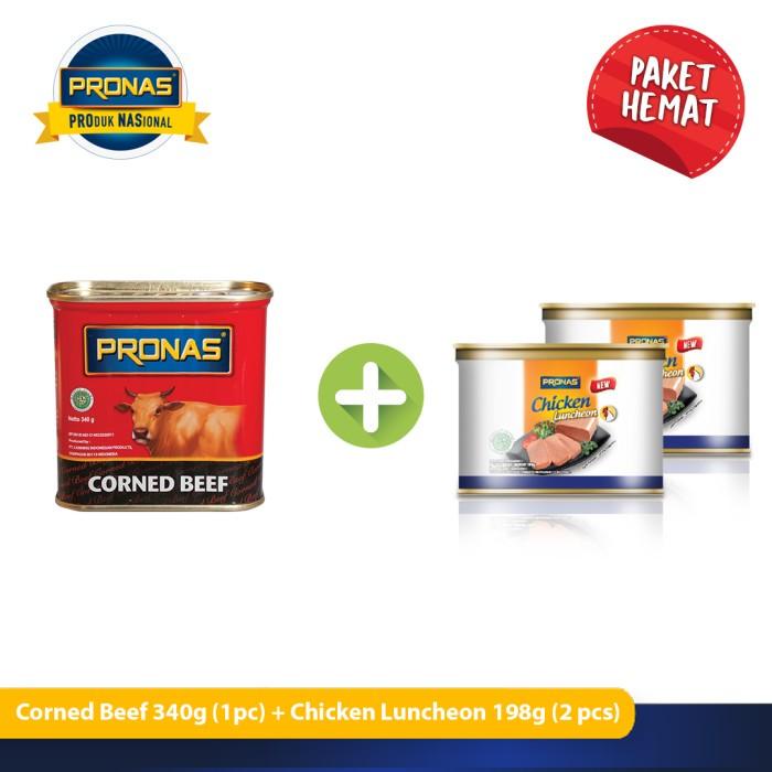 Jual Makanan Jadi Pronas Kornet Sapi 340 G Dan Luncheon Ayam 198 G ...