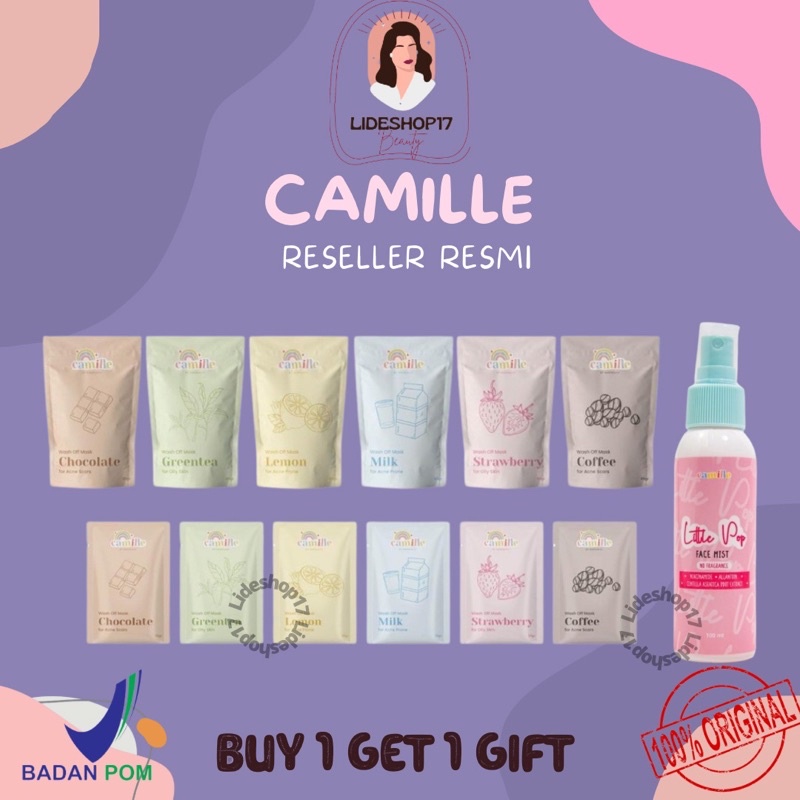 Jual [ORIGINAL 100%] MASKER ORGANIK CAMILLE / MASKER ORGANIK BY CAMILLE FACEMIST CAMILLE ...