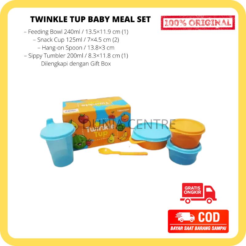 Jual PROMO TUPPERWARE TWINKLE TUP BABY MEAL SET ORIGINAL | Shopee Indonesia