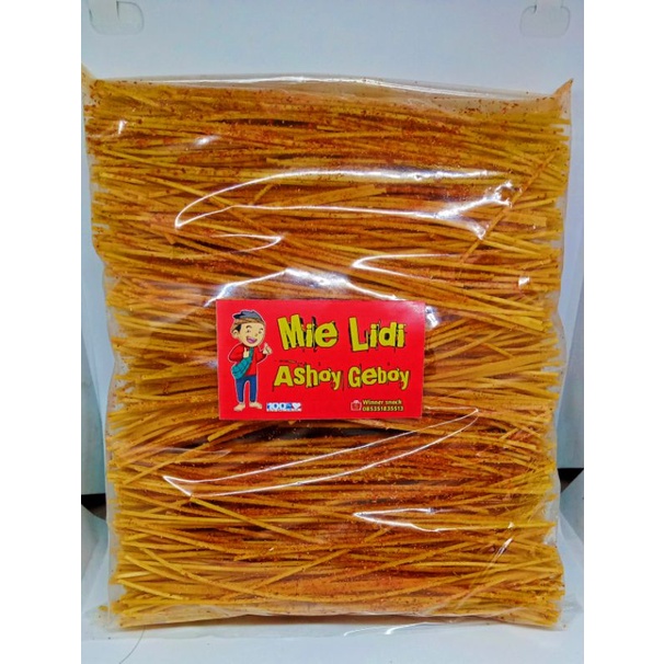 Jual Mie lidi kemasan 500 Gram (kualitas super)/Mie lidi renyah pedas ...