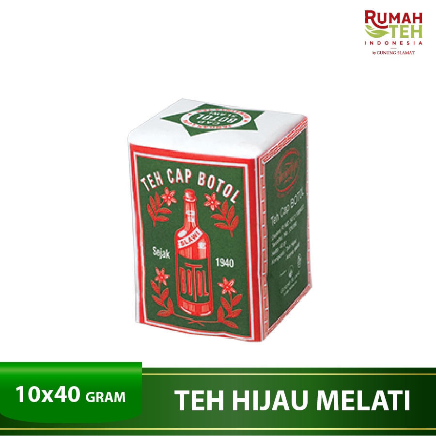 Jual Teh Seduh Cap Botol Hijau Aroma Melati 40 gr (10 pcs) | Shopee ...