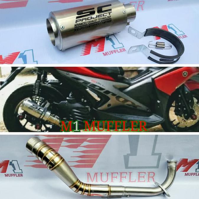 Jual Knalpot Racing NMAX AEROX Fullsystem SC Project Titan | Shopee ...