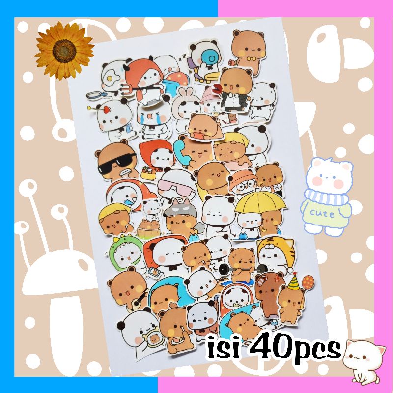 Jual stiker bubu dan dudu isi 40pcs stiker case stiker lucu | Shopee ...