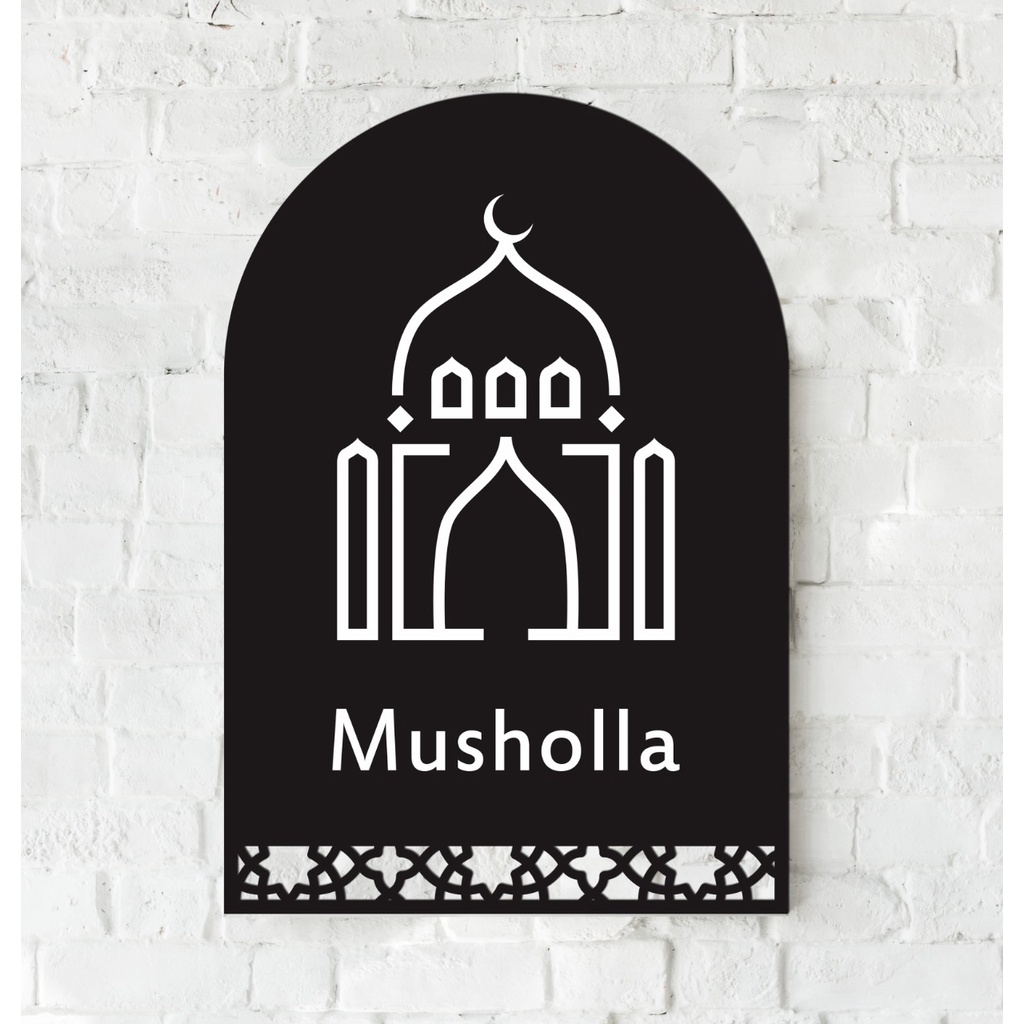Jual SIGN AKRILIK MUSHOLLA | SIGNAGE ACRYLIC PAINTED | DEKORASI ...