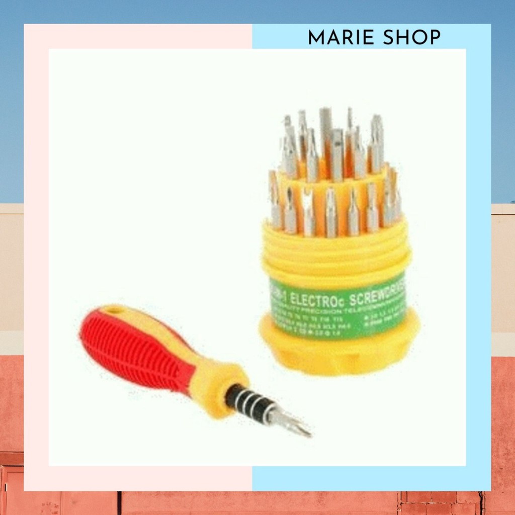 Jual 31 IN 1 OBENG SET TELUR 31 in 1 T31 / OBENG SERVICE TOOL KIT MULTI FUNGSI | Shopee Indonesia