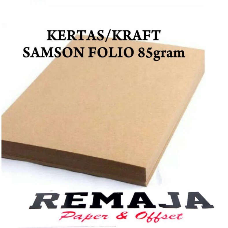 Jual Kertas samson kraft / paper craft 85 gr uk Folio / F4 isi 50lbr ...