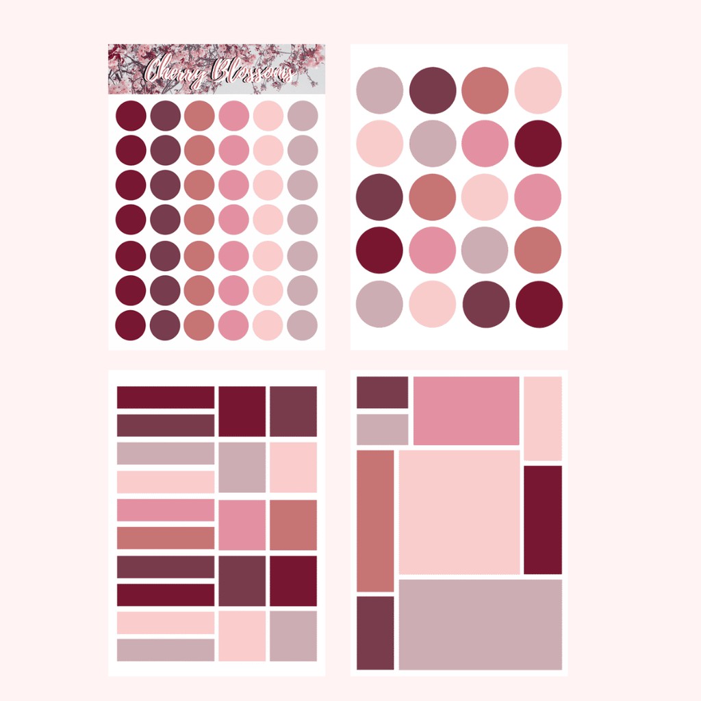 Jual Color Palette Sticker Pack 4psc DIY HVS Scrapbook | Shopee Indonesia