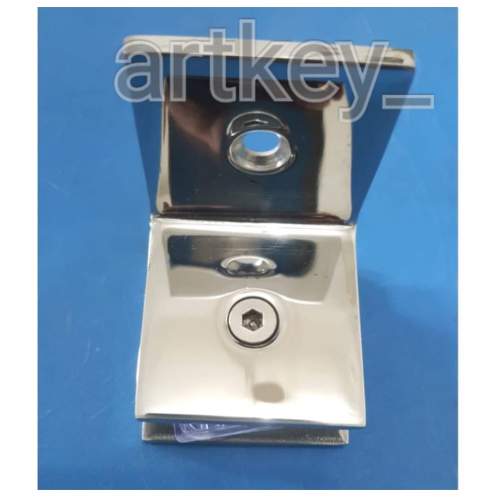 Jual Glass to wall/ Glass Clip Connector/ Penjepit Kaca Stainless Steel ...