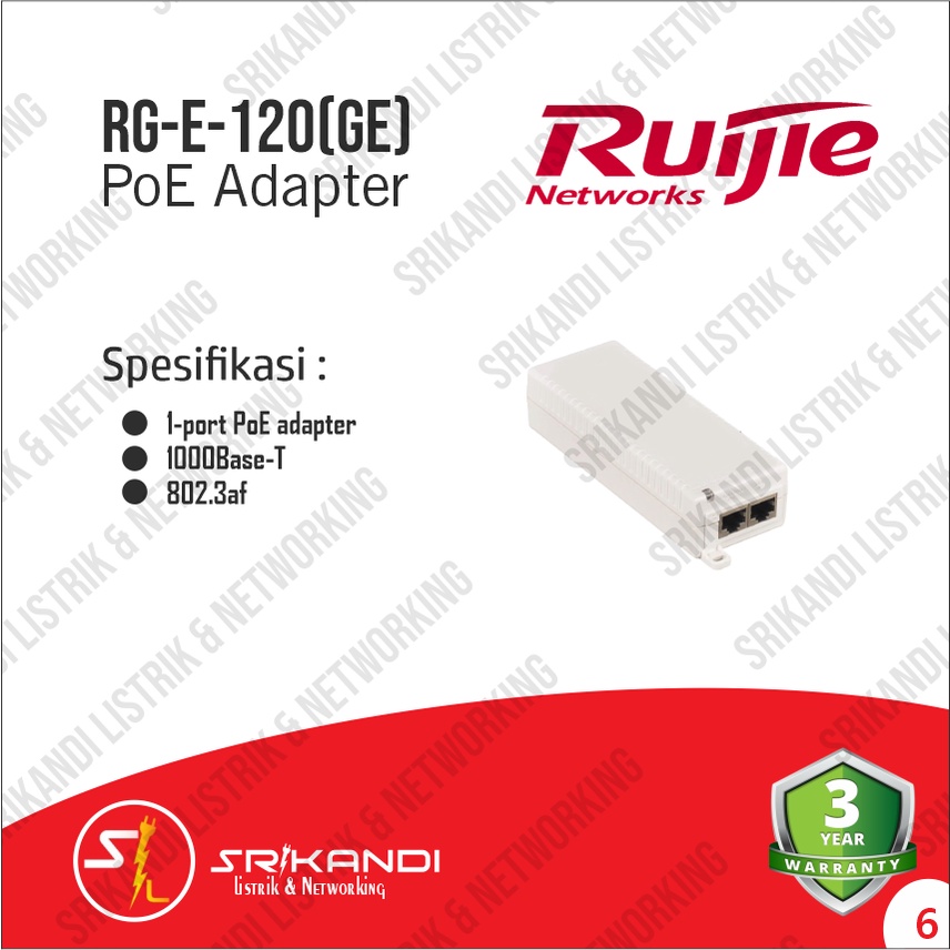 Jual PoE adapter Ruijie Reyee RG-E-120(GE) | Shopee Indonesia