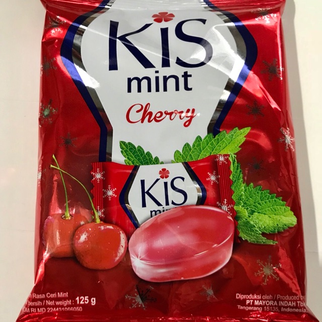 Jual PERMEN KIS MINT CHERRY 1 ZAK ISI 50 pcs 125gr 125 gr - Merah Ceri Kiss Pak Grosir Dus ...