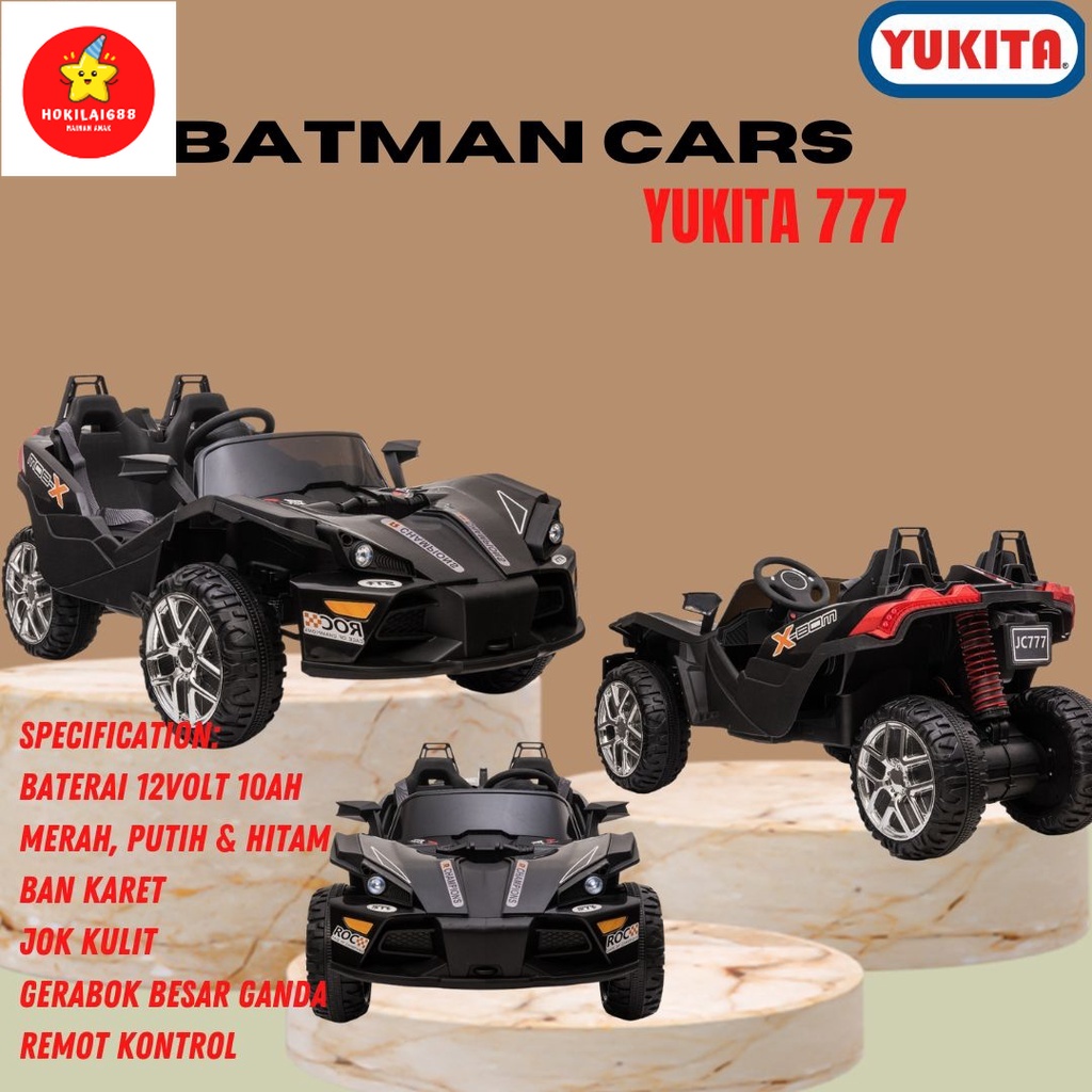 Jual Mainan Anak Mobil Aki BATMAN Cars - YUKITA 777- Maenan Mbilan Aki ...