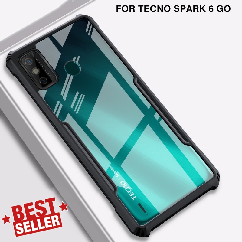 Jual Case Tecno Spark 6 GO Beatle Bumper Transparan Clear Casing Armor ...