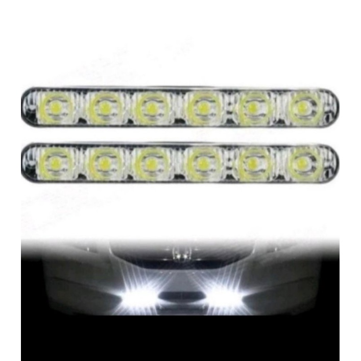 Jual Lampu Drl Mobil 6 Led Warna Putih universal | Shopee Indonesia