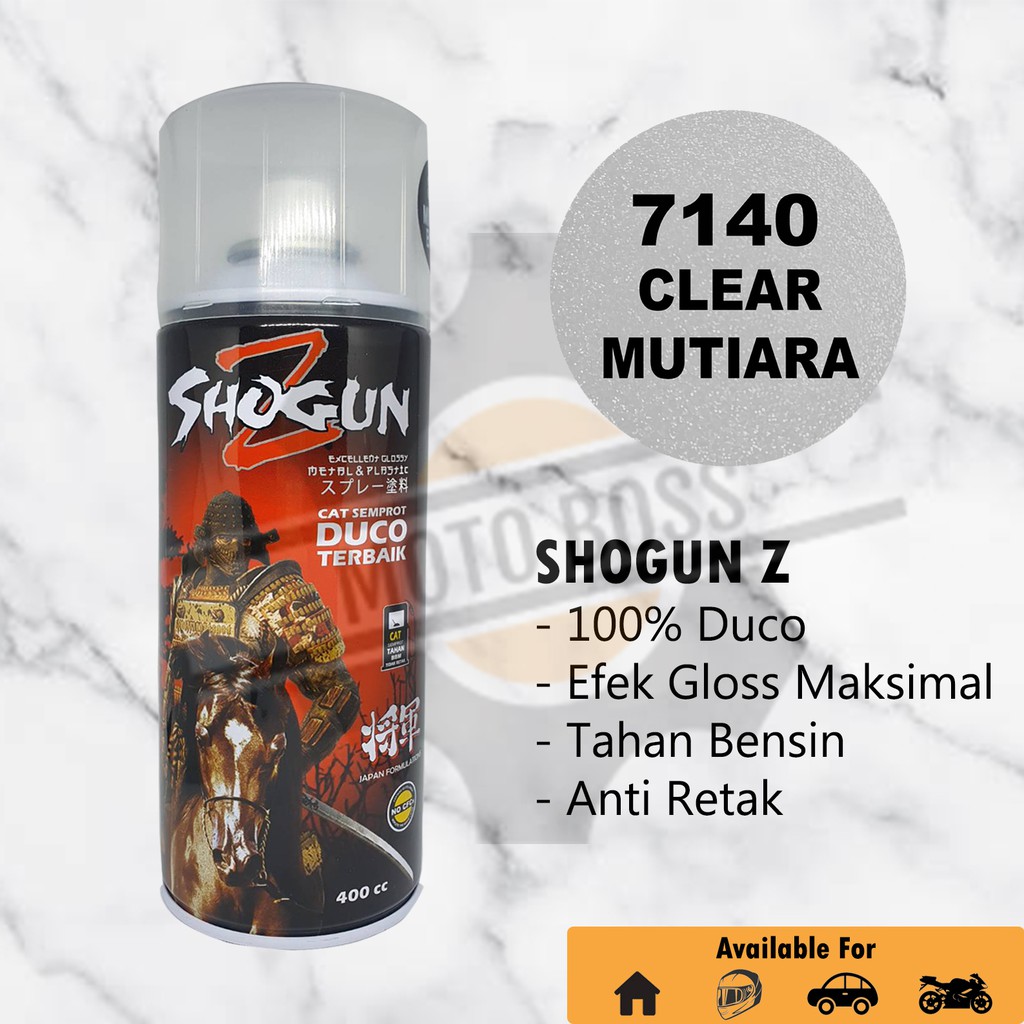 Jual Cat Semprot Shogun Z Clear Mutiara Gloss / Glossy 7140 - PILOK PILOX | Shopee Indonesia