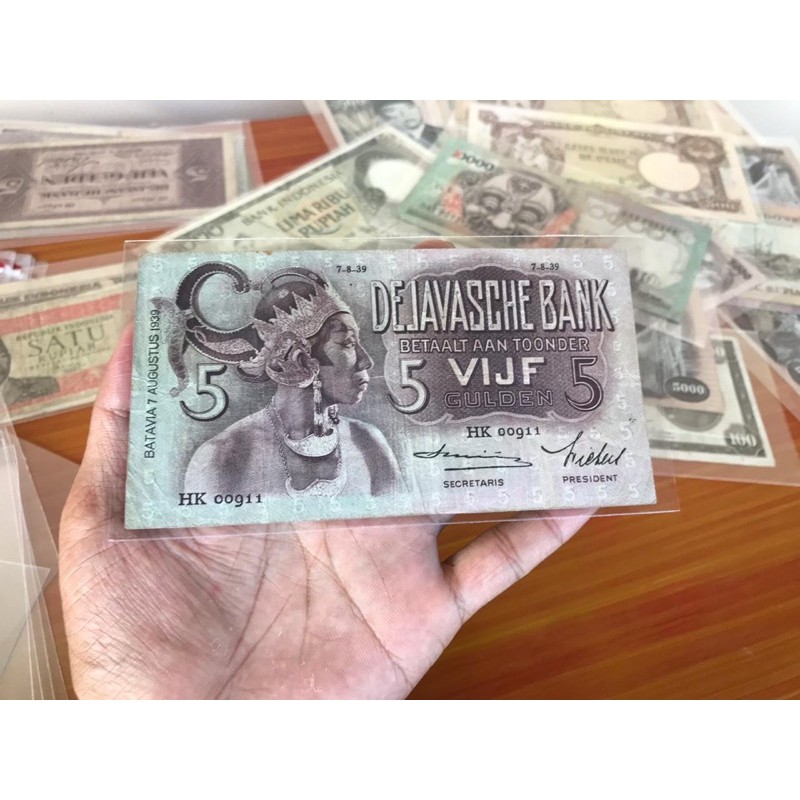 Jual Uang Kuno 5 Gulden Wayang 1939 Kondisi XF 032 | Shopee Indonesia