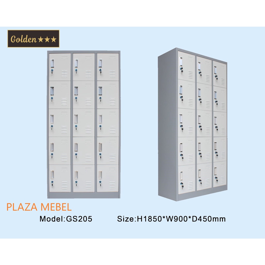 Jual Loker Locker Cabinet Besi 5 - 12- 15 - 18 Pintu GOLDEN Lemari ...