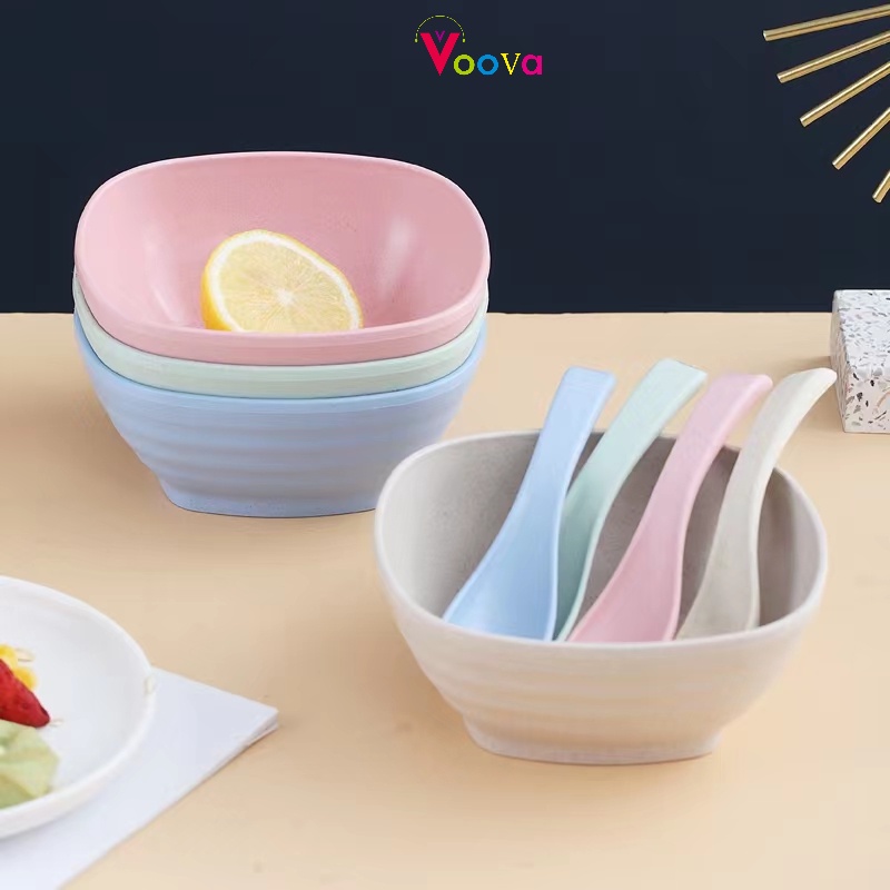 Jual VOOVA Wheat Straw Mangkuk Salad, Peralatan Makan, Mangkuk Pencuci ...