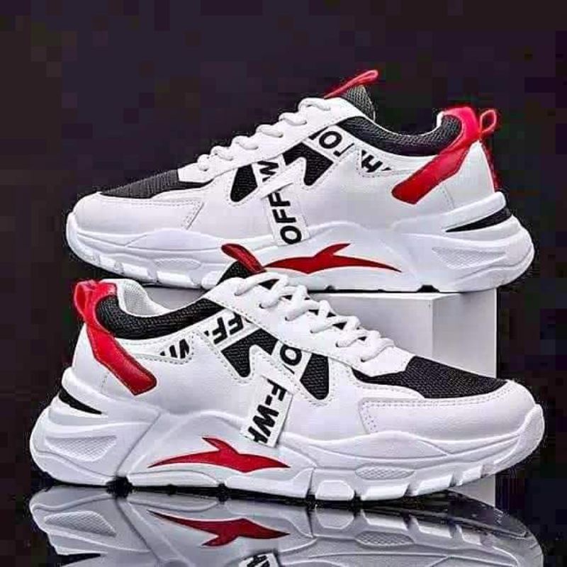 Jual Sepatu Pria Murah SNEAKERS PRIA OFF WHITE | Shopee Indonesia