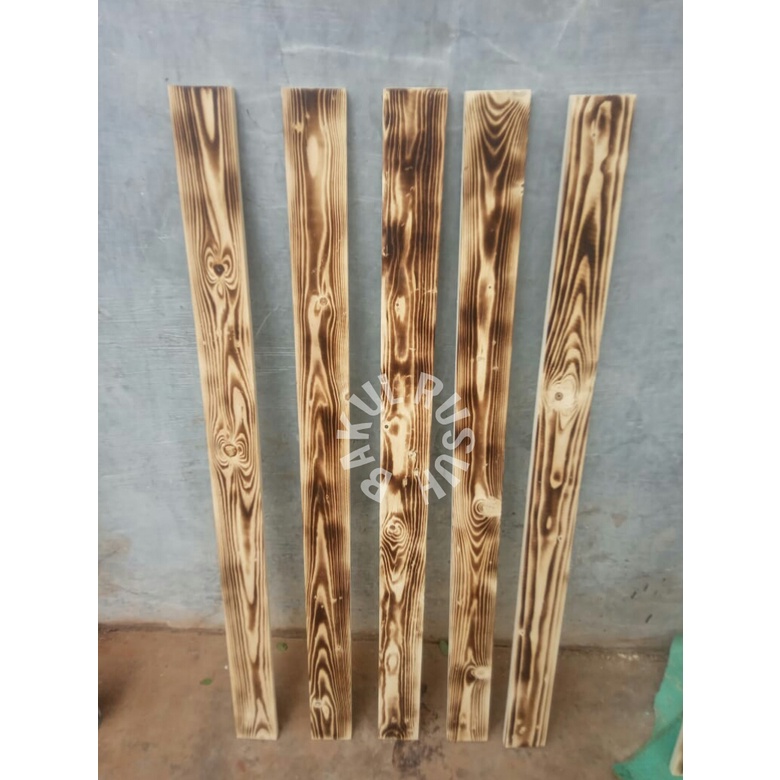 Jual PAPAN KAYU AMBALAN JATI BELANDA MOTIF BAKAR 7X100 CM | Shopee ...
