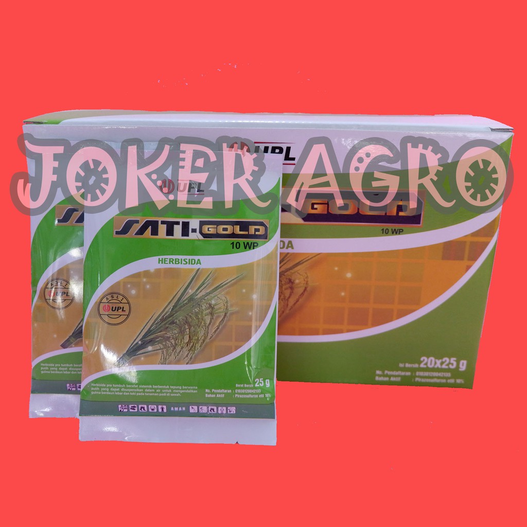 Jual SATI GOLD 10 WP 25 gr (Pirazosulfuron etil 10 %) | Shopee Indonesia